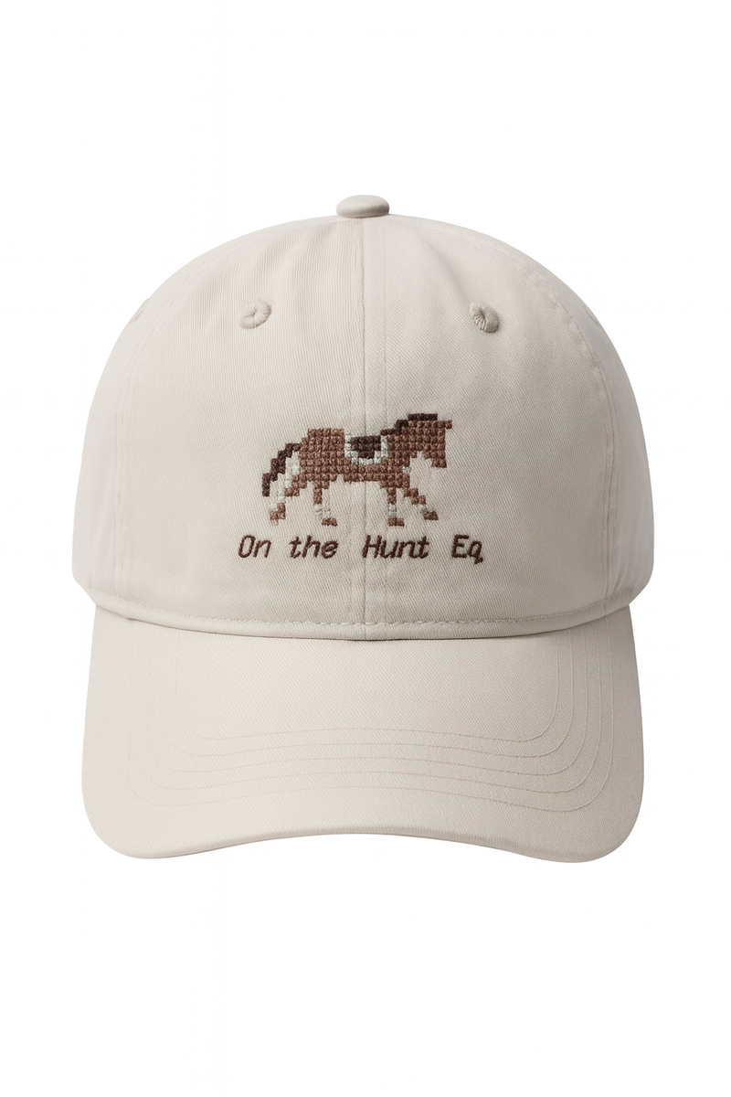 On the Hunt Eq Cross Stitch Cap